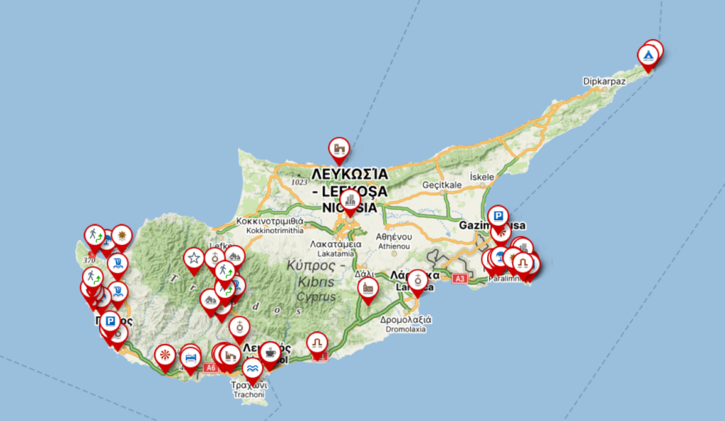 Mapa Kypru ke stažení | Cestujte s radostí