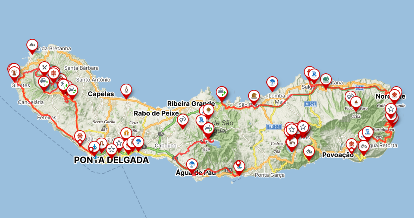 Objednávka AZORY mapa | Cestujte s radostí