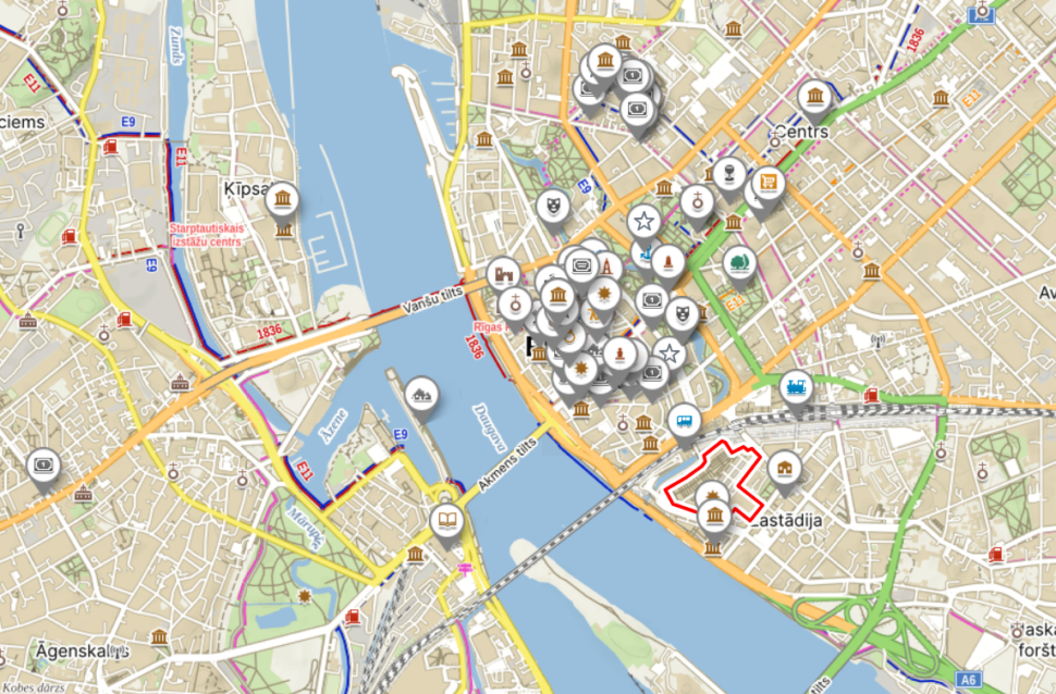 Objednávka Riga mapa | Cestujte s radostí