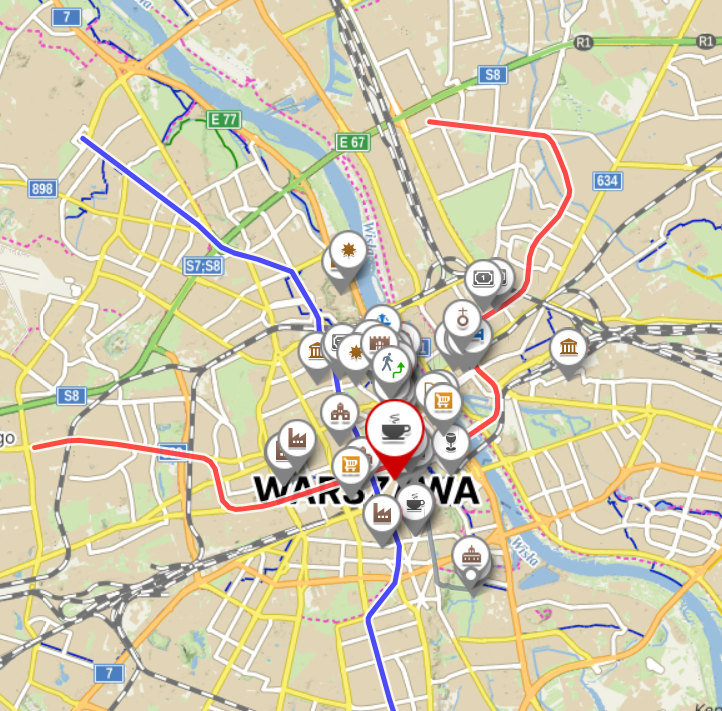 Objednávka Varšava mapa | Cestujte s radostí