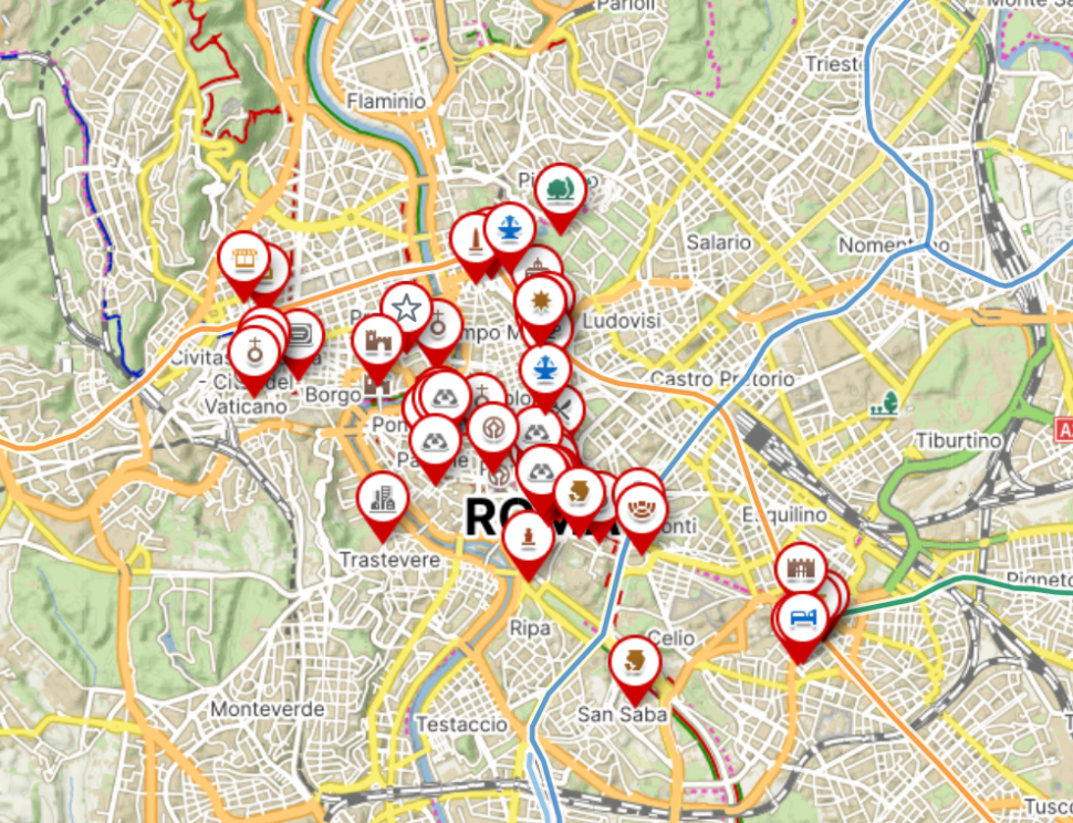 Mapa Říma ke stazeni | Cestujte s radostí