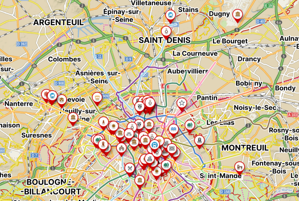 Objednávka Paříž mapa | Cestujte s radostí