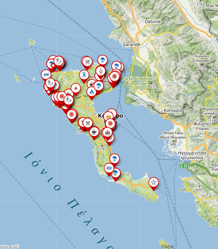 Mapa Korfu ke stažení | Cestujte s radostí